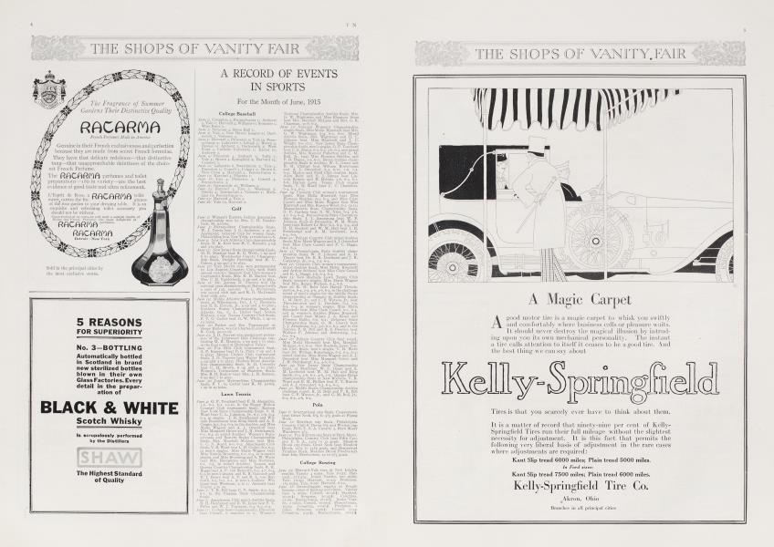 A RECORD OF EVENTS IN SPORTS | Vanity Fair | August 1915