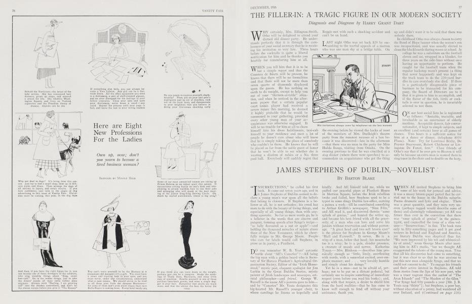 JAMES STEPHENS OF DUBLIN—NOVELIST | Vanity Fair | December 1916